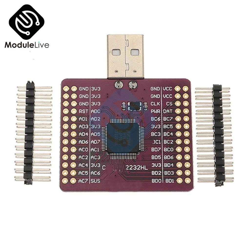 CJMCU-2232HL USB a UART FIFO SPI I2C JTAG RS232, módulo FT2232HL, Kit ...