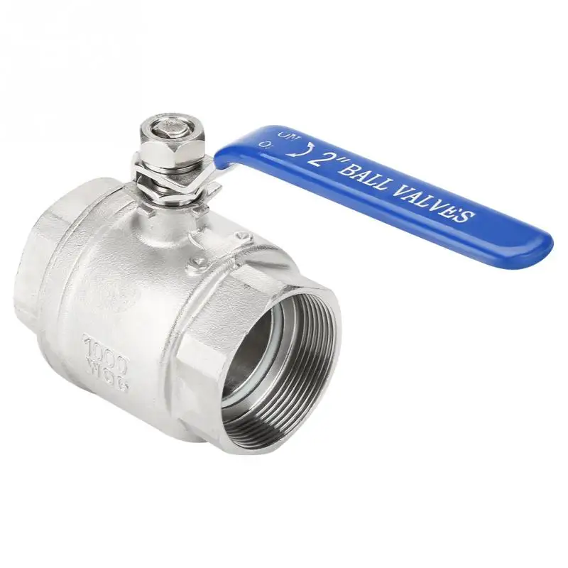 304 Ball Valve Stainless Steel Two piece Full Port Female Thread Ball ...