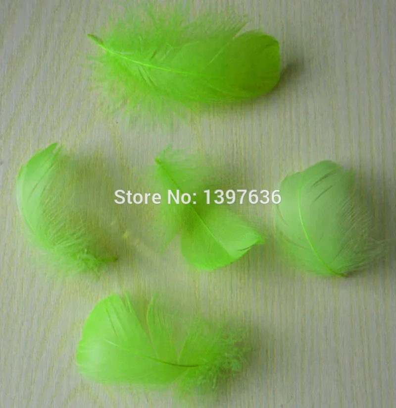 100pcs 8 13cm Natural Feather Goose Feather Green Color Decoration ...