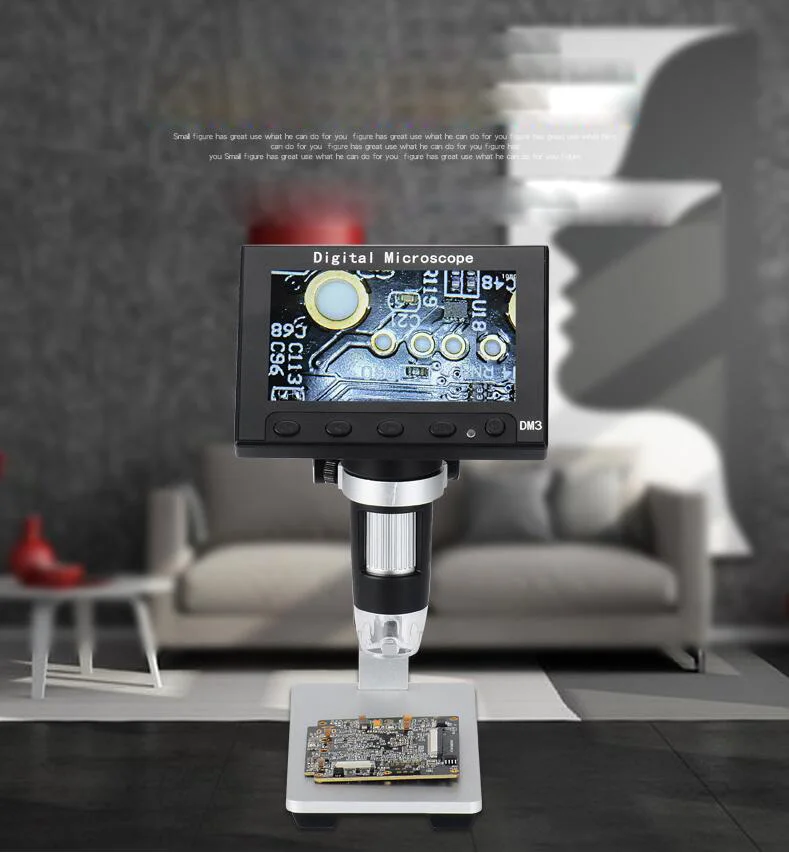 1000X USB 4.3" HD LCD 5MP Digital Microscope Video Magnifying Camera w ...