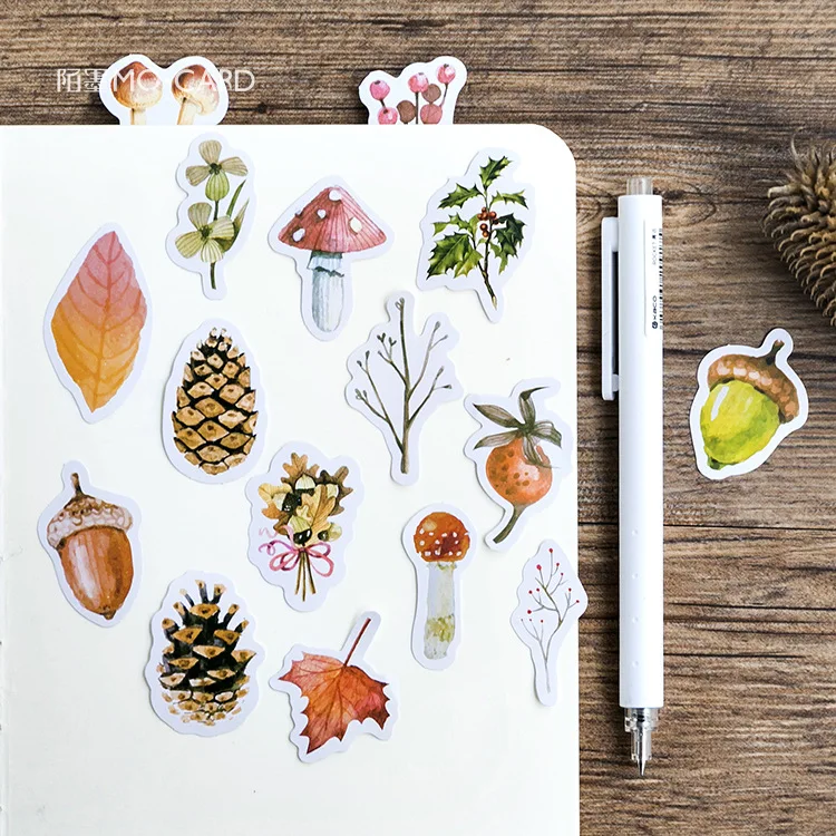 40pcs/pack Forest Totem Calendar Stickers Pack Posted It Kawaii Planner ...