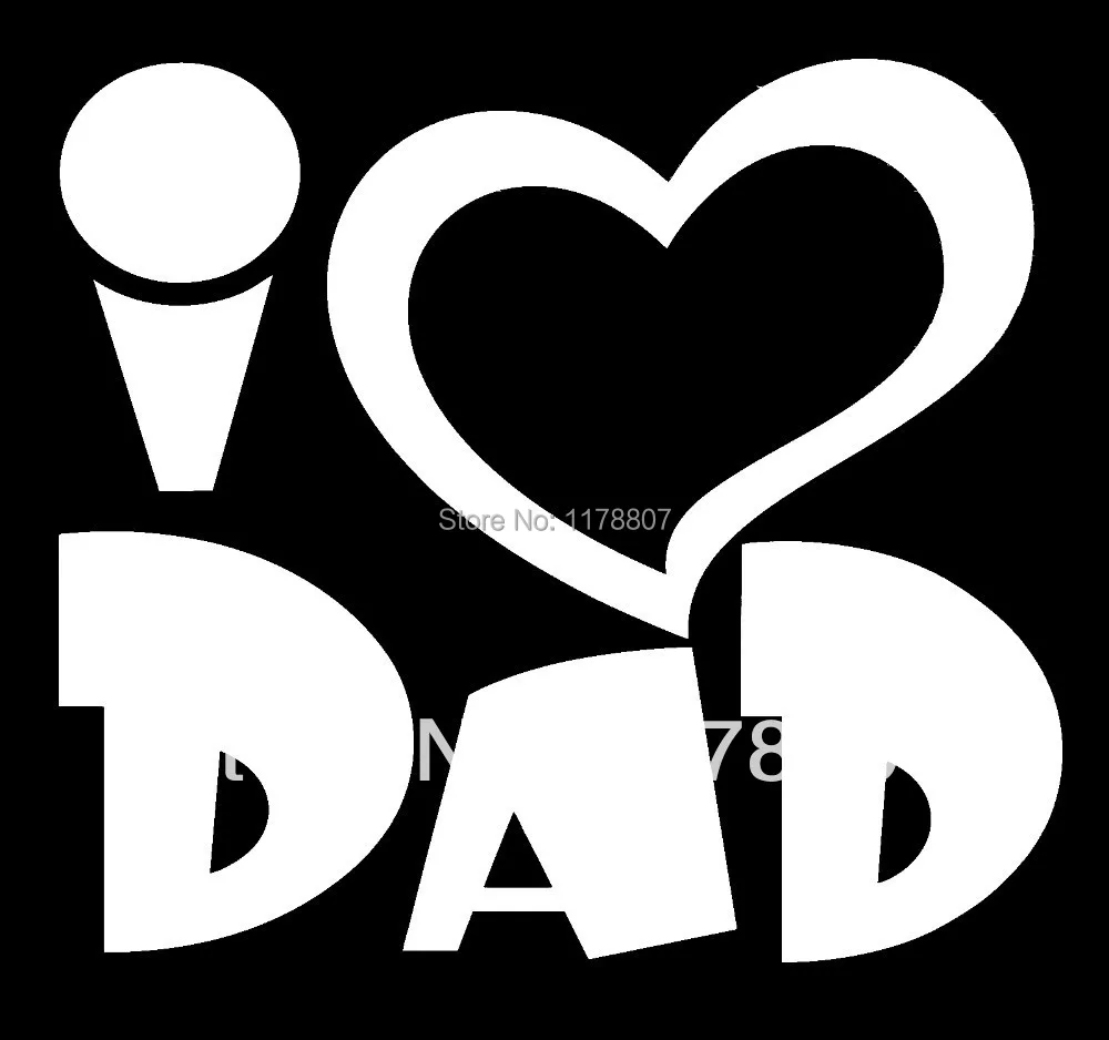Wholesale I Love Dad Stickers Car Vinyl Decals Jdm On