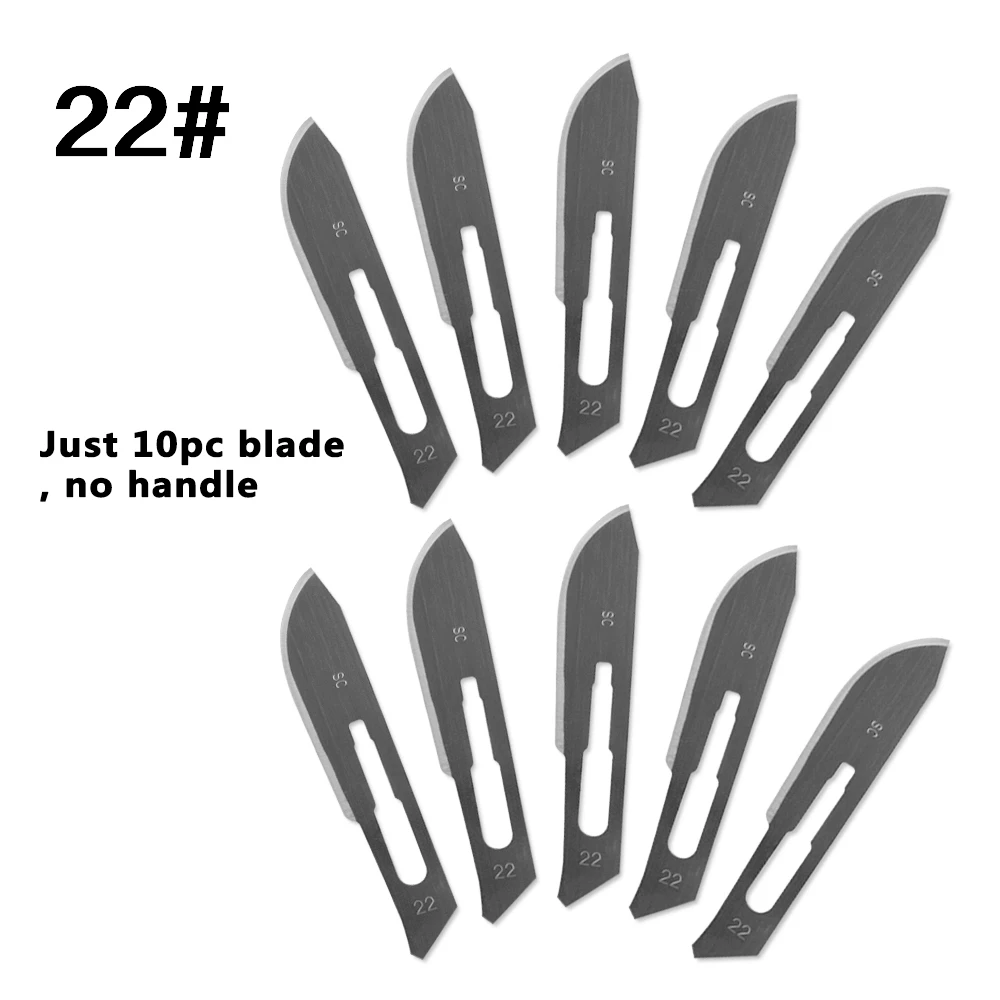 #22 Scalpel Blades - Surgical Carbon Steel Blades, Set of 10 - Scalpel ...