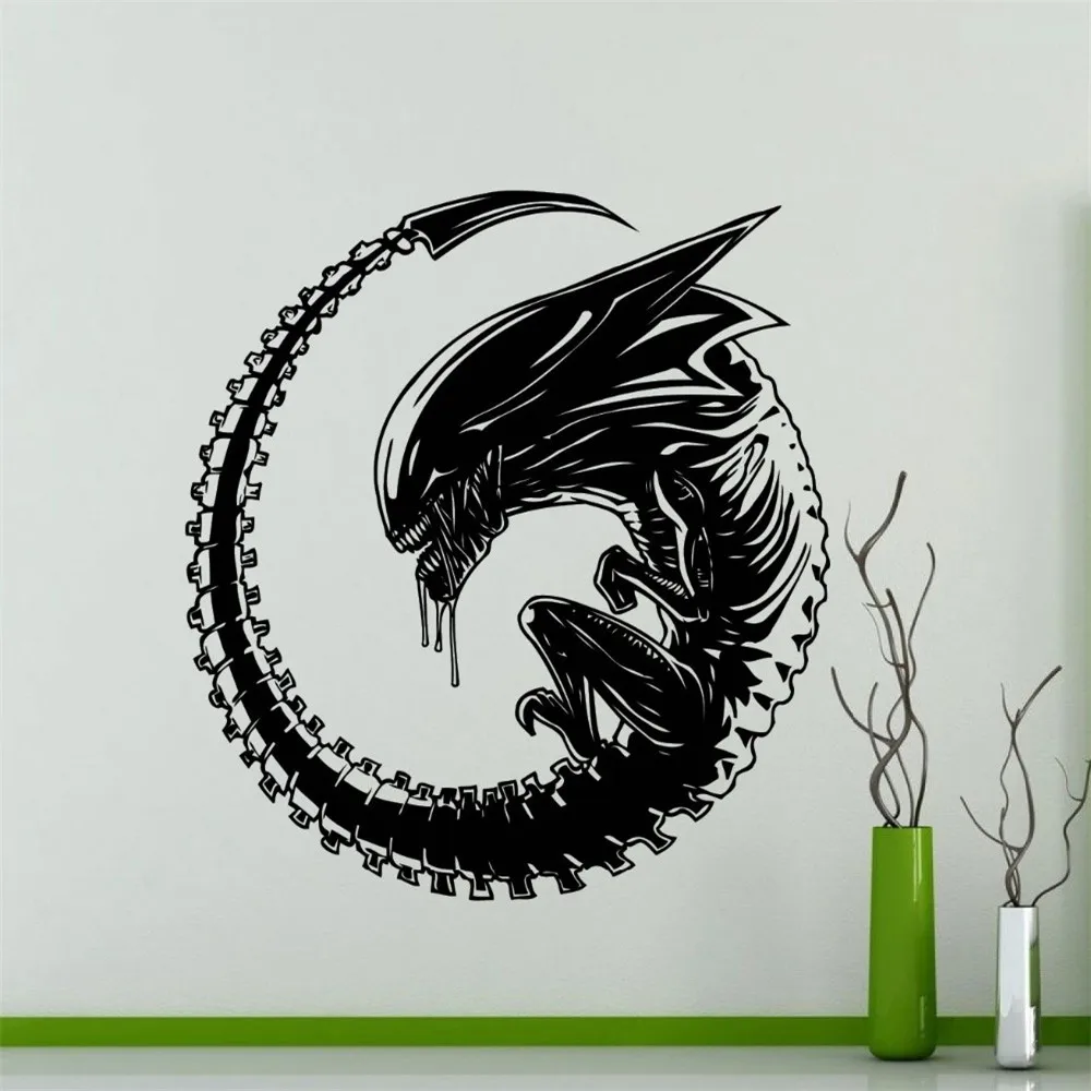 2018 New Alien Wall Decal Monster Alien Movie Vinyl Sticker Art Decor ...