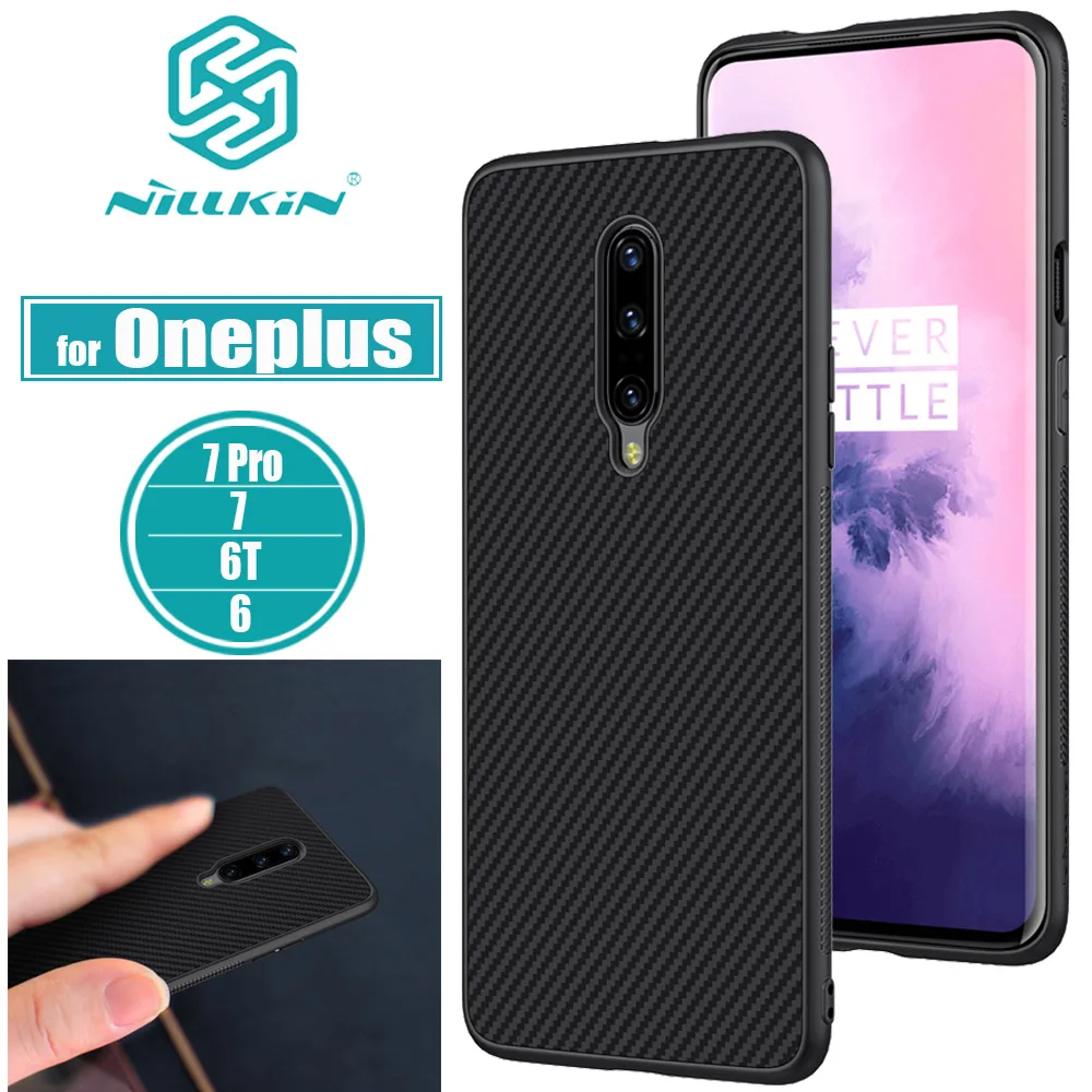 Oneplus 7 Pro 6T 6 Case Nillkin Synthetic Fiber Carbon PP Plastic ...