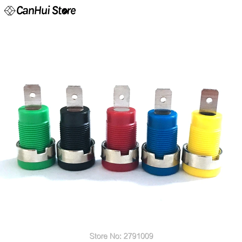 Plugue banana fêmea 5 peças, 4mm plugue conector de fio 5 cores cada 1 ...
