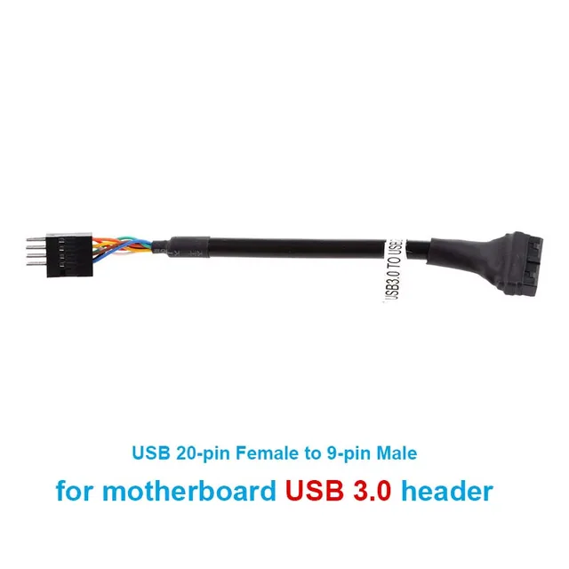 Motherboard Internal USB 2.0 9pin to USB 3.0 20pin Adapter Cable ...