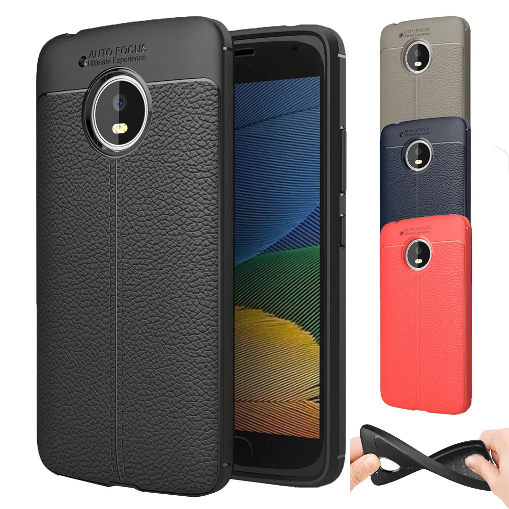 For moto G5 Case Luxury Leather TPU Silicone back Cover Case for Moto ...