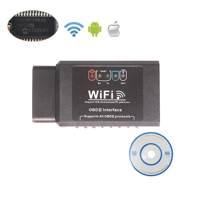 MINI WIFI OBDII ELM327 V1.5 Chip PIC18F25K80 OBD Car Code Reader Wi-Fi ...