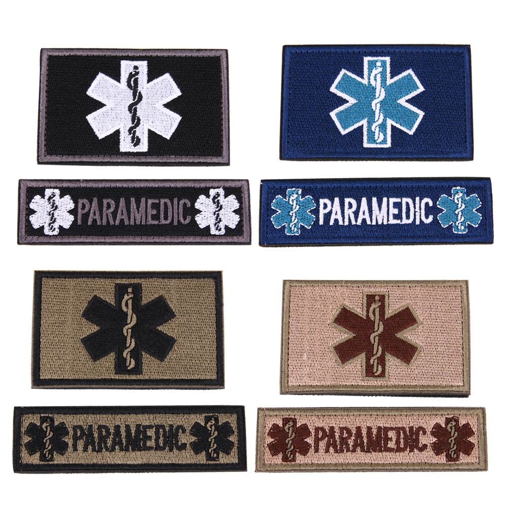 2Pcs Paramedic Patches for Clothing Emergency Embroidered Medical Patch ...