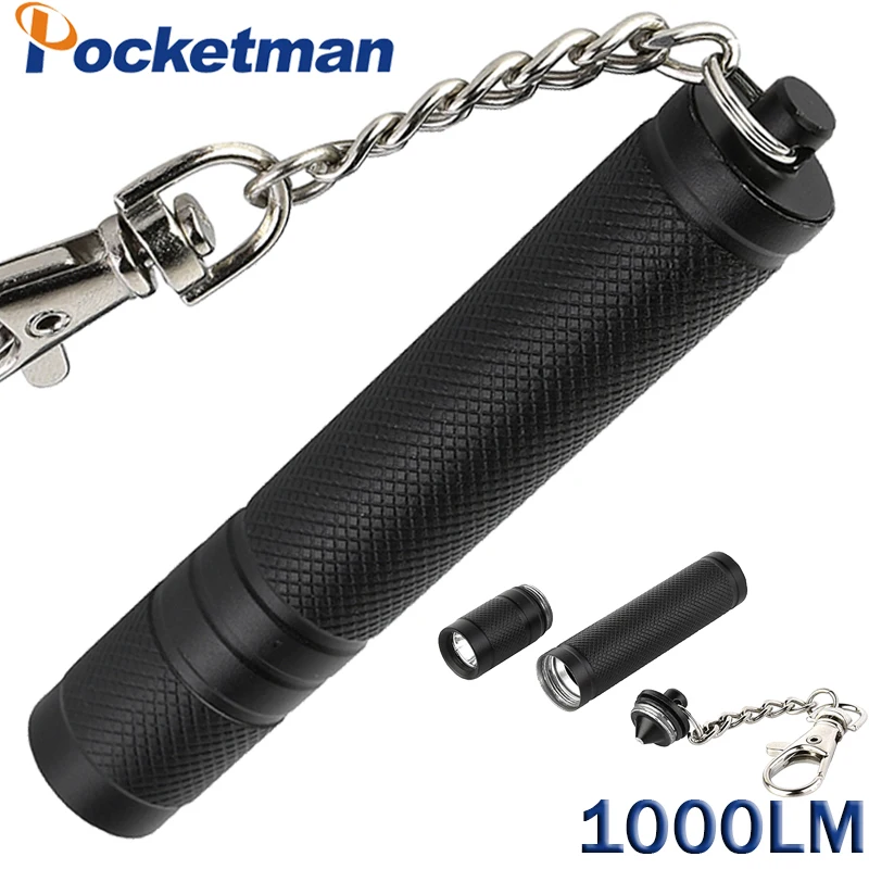 Mini Portable 1000LM XPE LED Keychain Flashlight zaklamp Outdoor ...