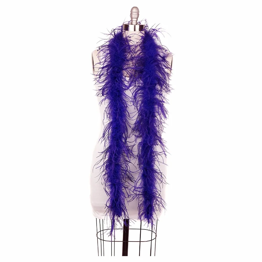2meter Purple Good Quality Fluffy Handcraft Ostrich Feather Plume Scarf ...