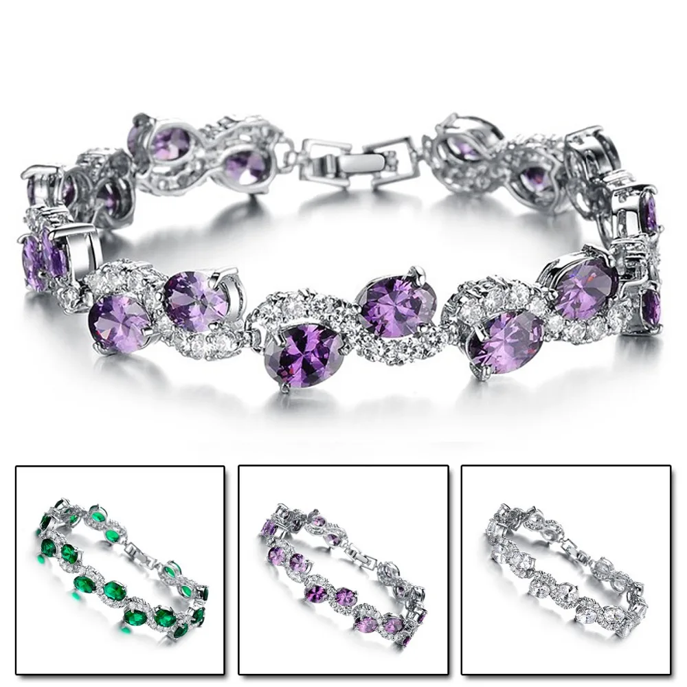 Aliexpress.com : Buy 4pcs/lot luxury crystal women bracelet cz crystal ...