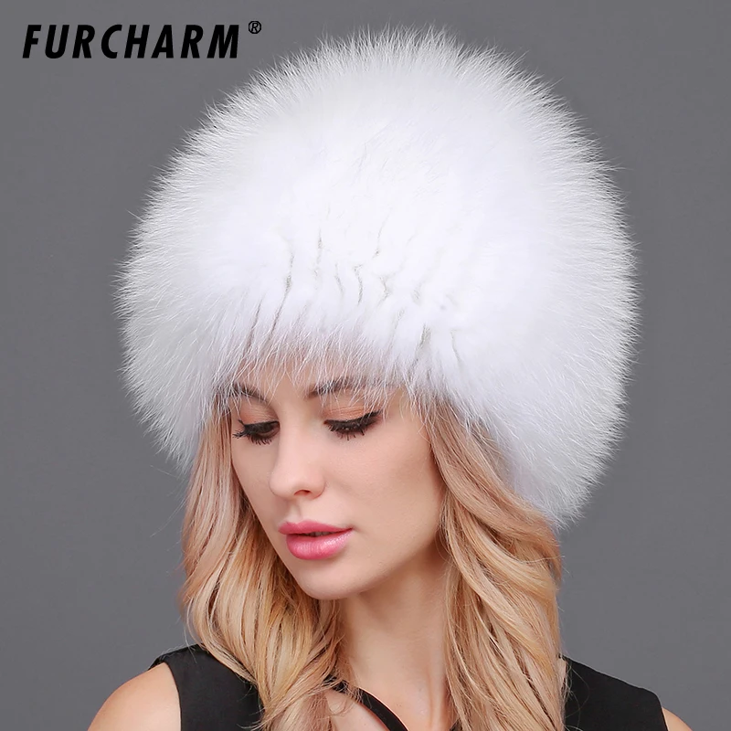 Chapeau De Fourrure Dhiver Pour Femmes En Fourrure De Renard Moelleux