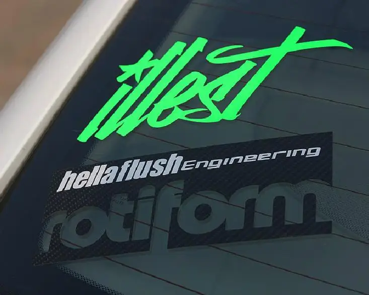 XGS DECAL Car vinyl decal stickers kit (2 stickers) illest car ...