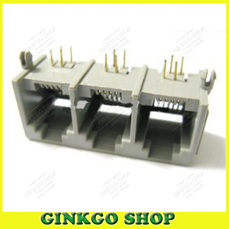 120pcs/lot New RJ11 Telephone Modular Network Jack 3 Ports 6P4C 4 Pin ...