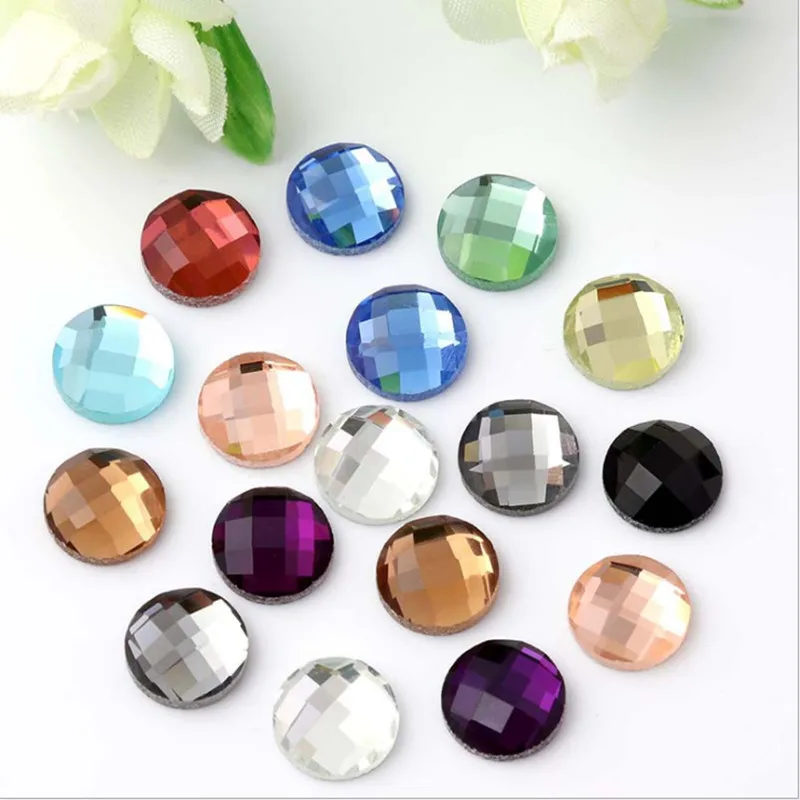1pack Round Flat Back Glass Cabochon 6/8/10/12/14/16/18/20 Mm ...