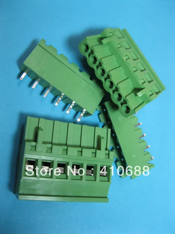 100-Pcs-Green-Color-Pluggable-Type-Straight-pin-6way-pin-Pitch-5-08mm ...