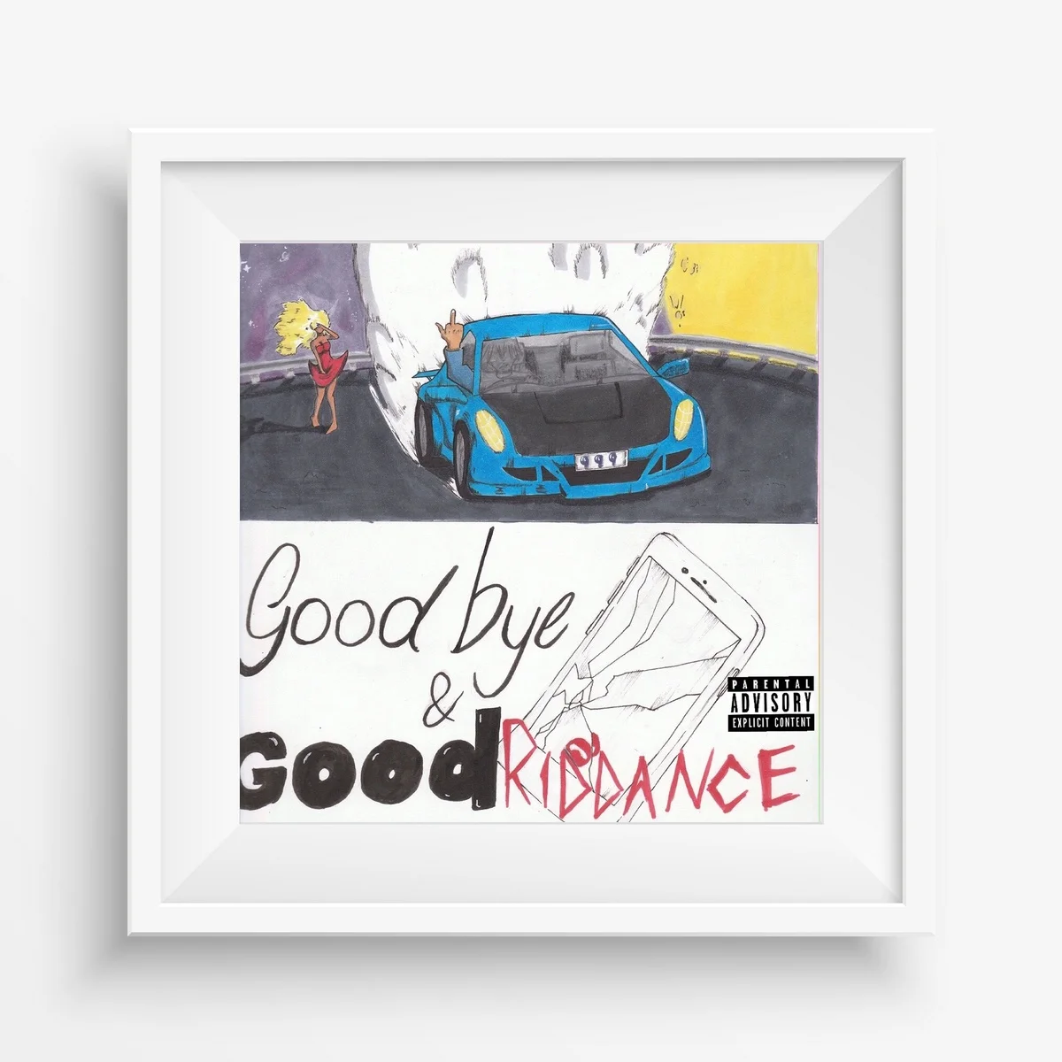 Juice WRLD Goodbye and Good Riddance Album Poster Art Canvas Wall ...