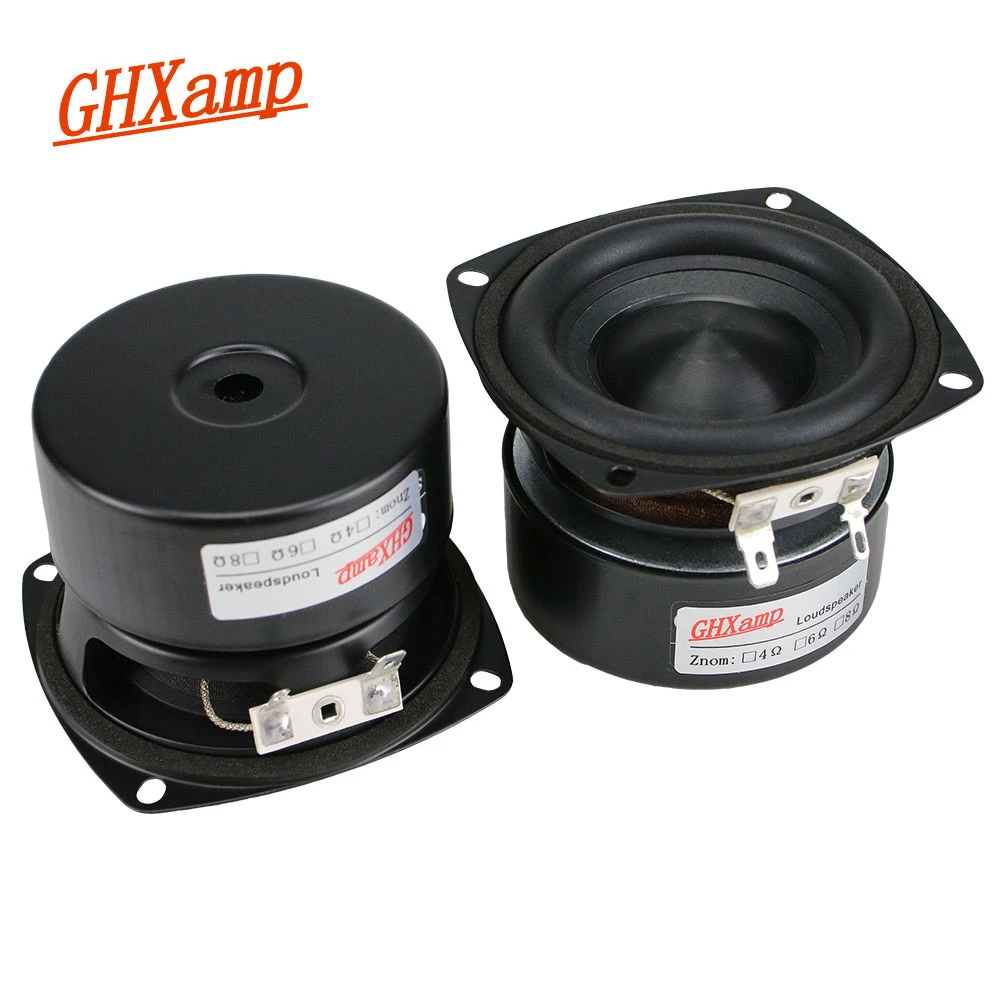 Ghxamp 3 Inch Woofer Subwoofer Speaker 4ohm 25w Hifi Square Bass ...
