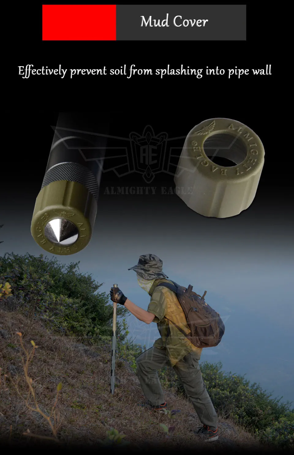 Almighty Eagle Outdoor Defense Tactical Stick Alpenstock Hiking Camping ...