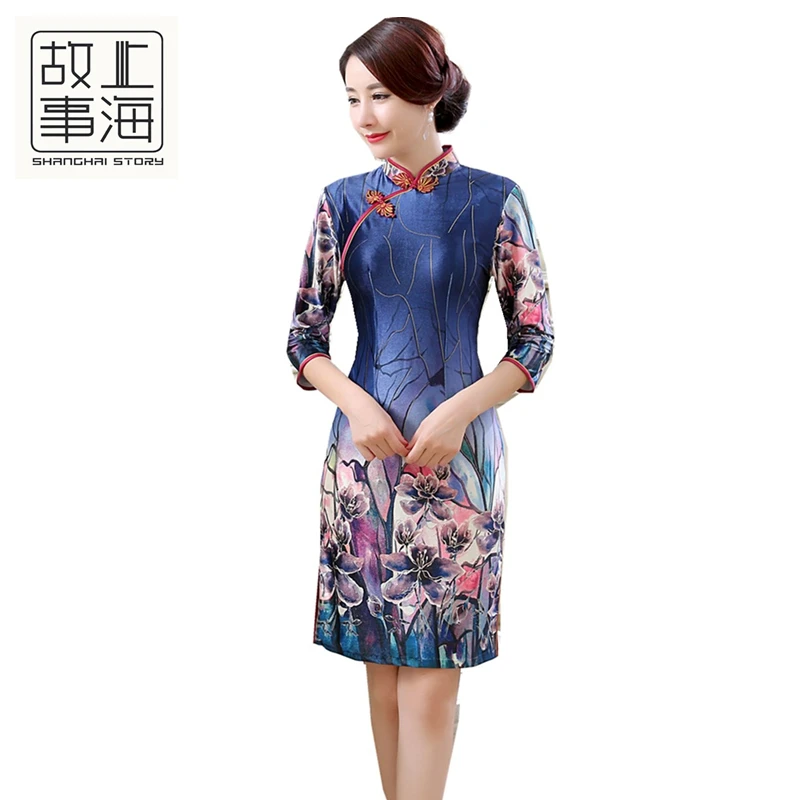 Shanghai story 2017 woman dress renda chinese clothing store chinese ...