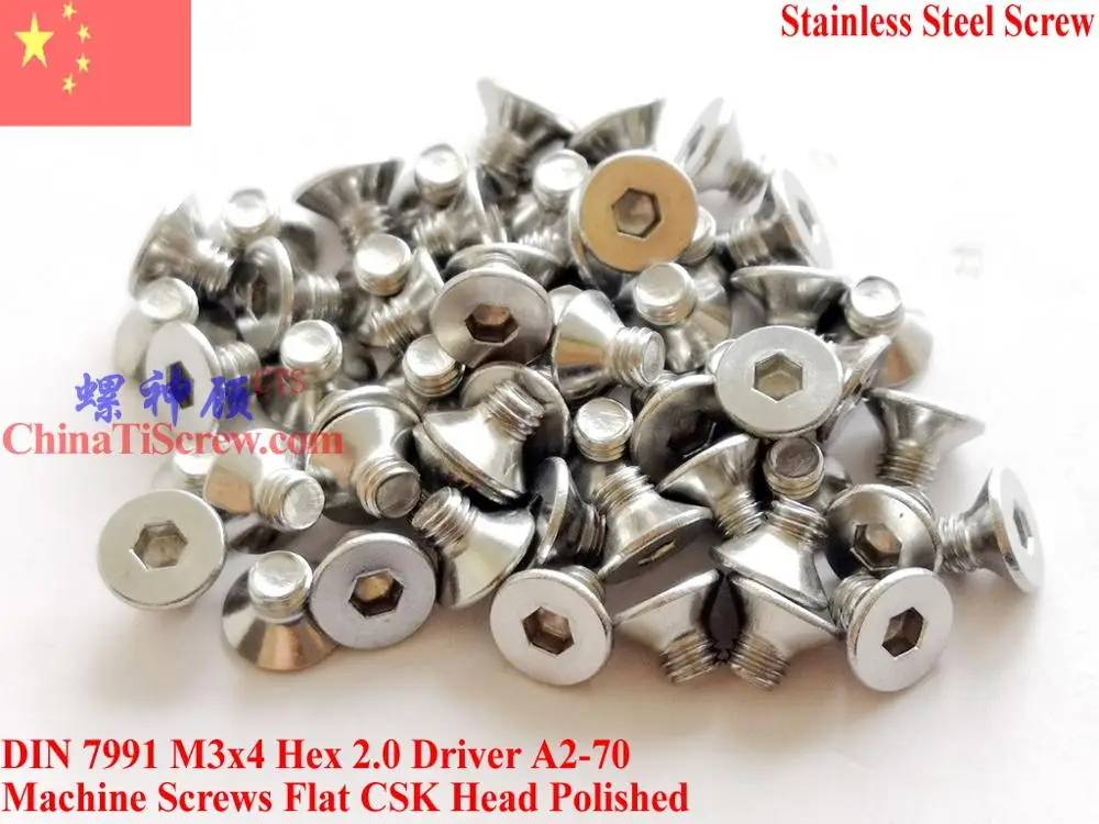 M6 Socket Head Screws M6 Stainless Steel Countersunk Head Screws - DIN ...