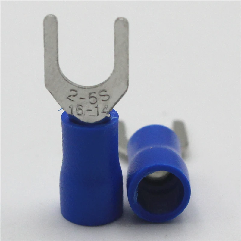 1000pcs Sv2-5 Pre-insulated Cold Pressed Terminals Furcate Y/u Shape ...