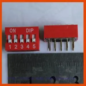 New 5 x 5 Positions DIP Switch Red 5P|switch metal|dip resistorswitch 12v - AliExpress
