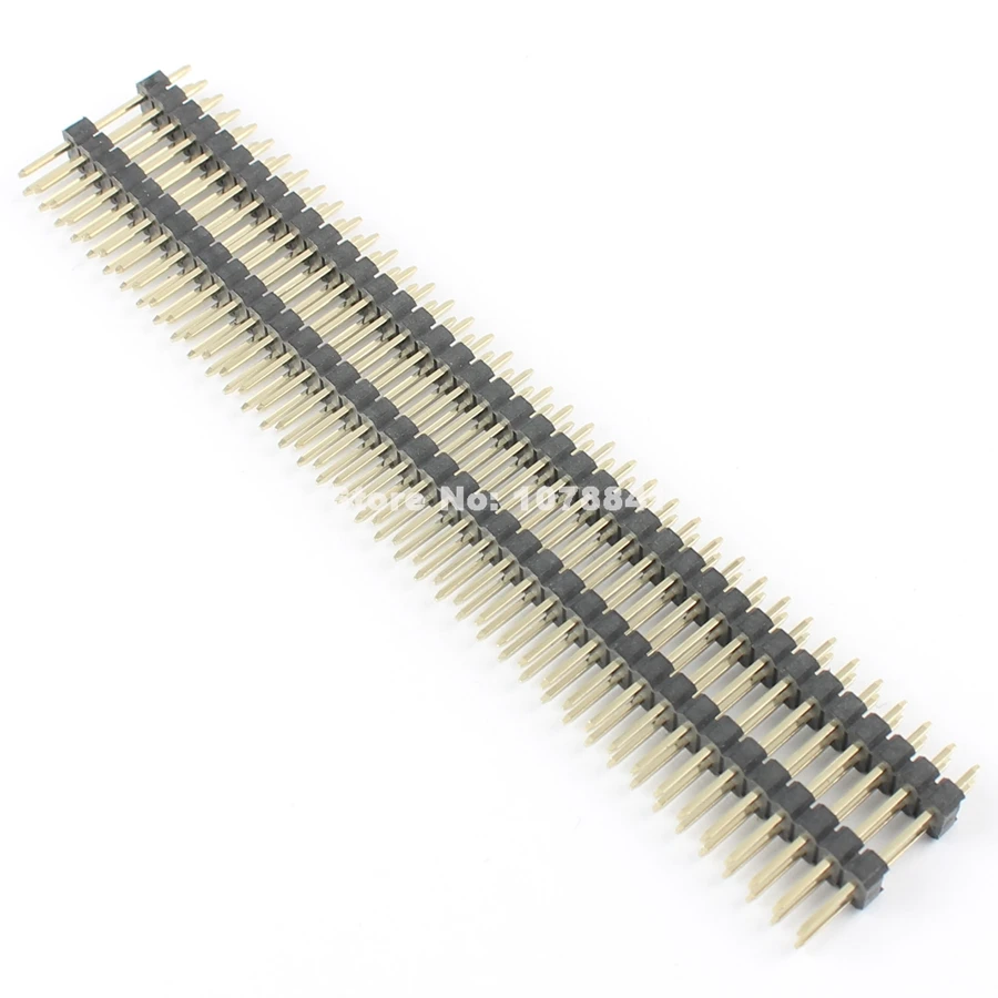 5pcs 2.54mm Pitch 2x40 Pin Male Double Insulator Straight Pin Header ...