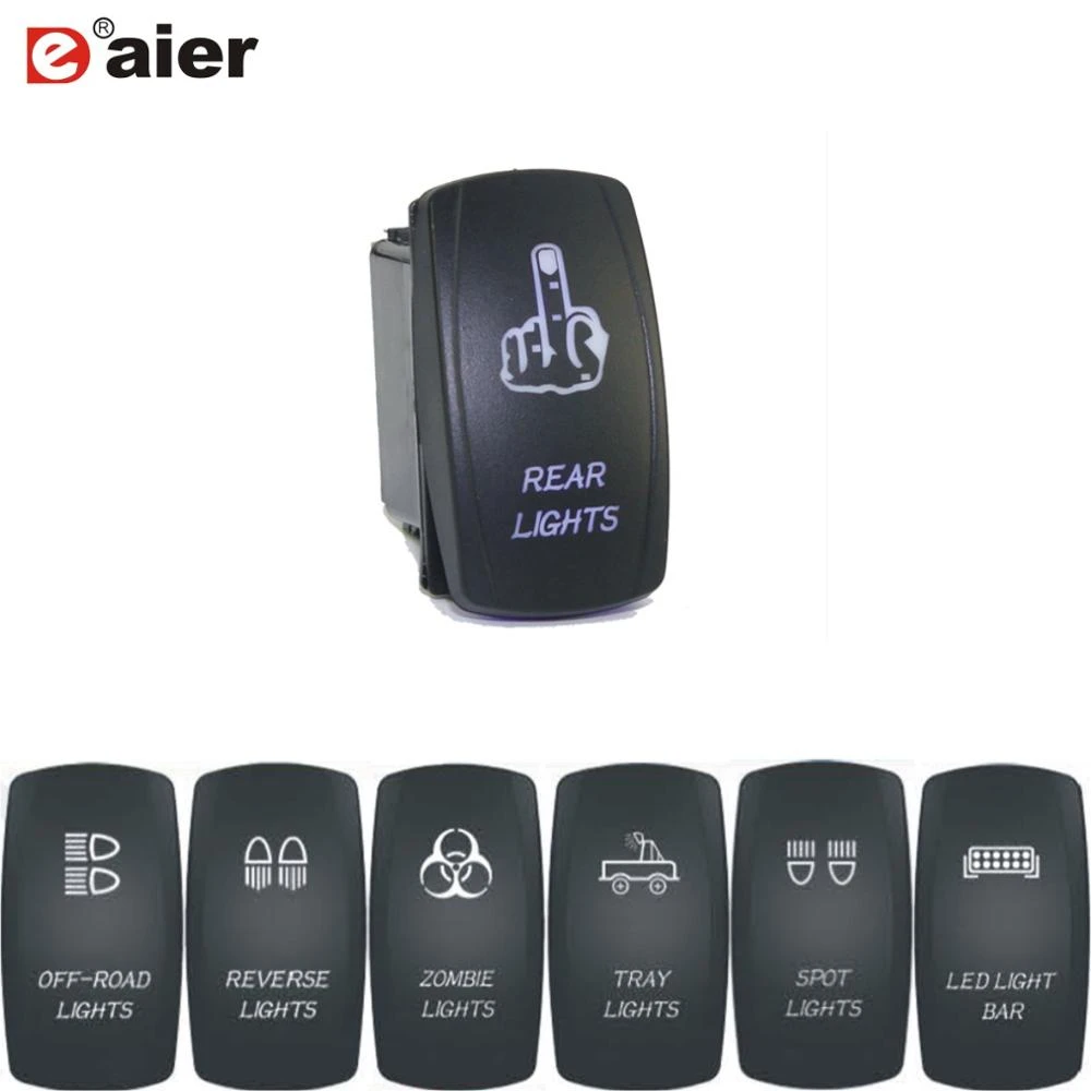 1PC 24V 20A Car Boat Rocker Switch 12V Waterproof Lighted Rocker Toggle ...