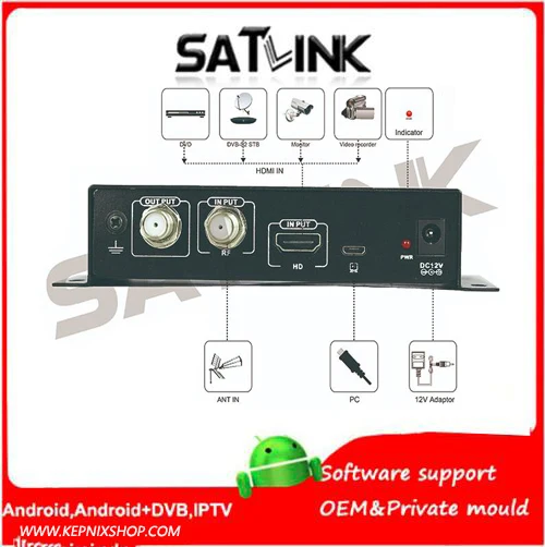 Satlink st6503 ST 6503 localizador terrestre 1 rota dvb t modulador av ...
