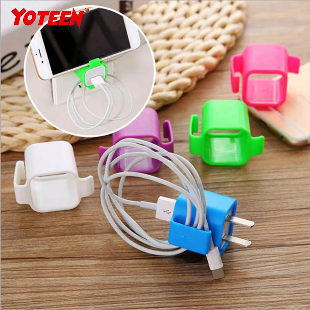 Yoteen Mobile Phone Charger Holder Charging Bracket Candy Color Wall ...