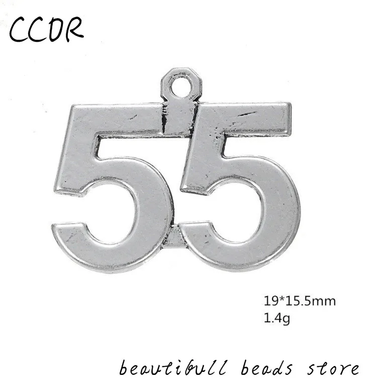 CCOR NEW 55 number alloy pendant necklace keychain jewelry accessories ...