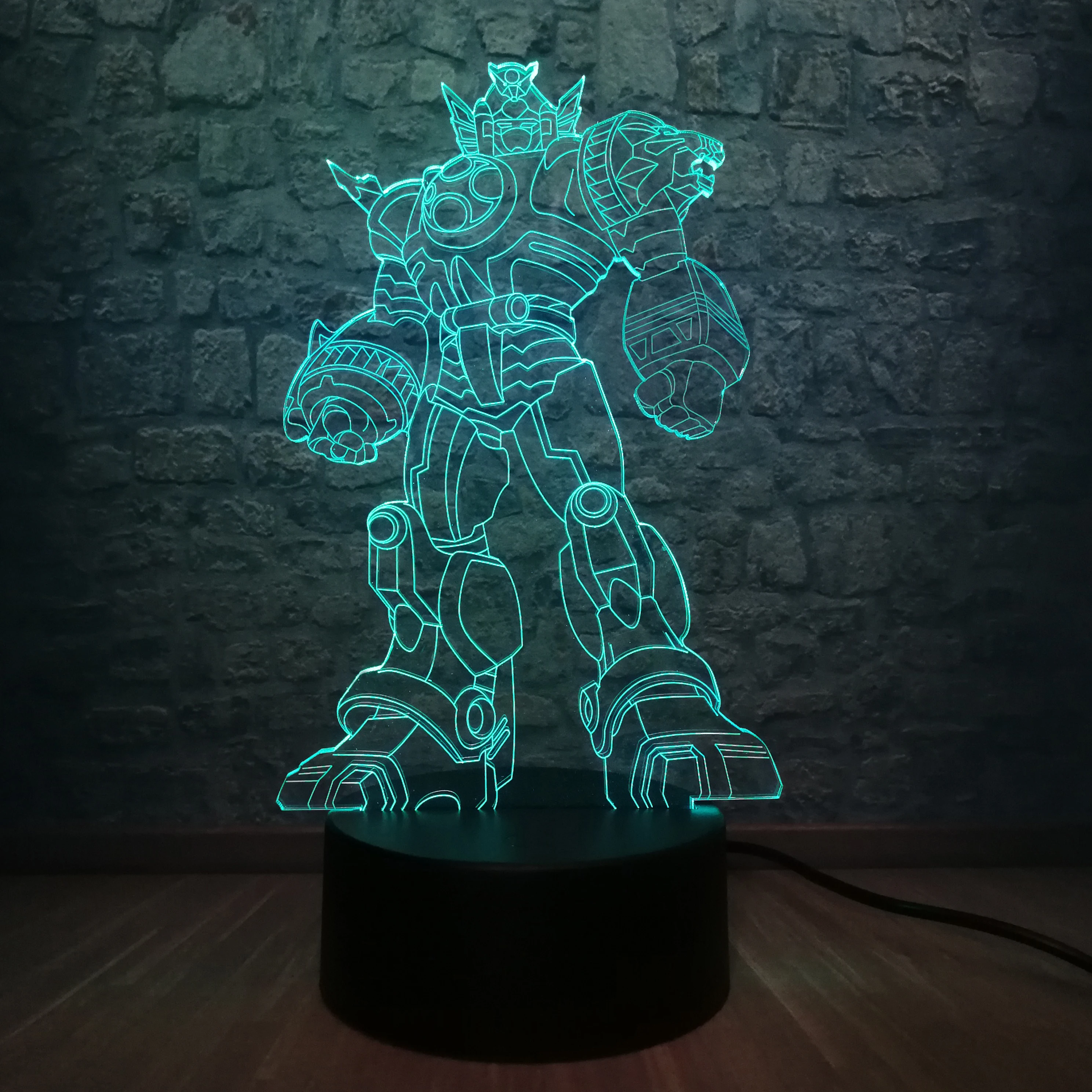 The Transformers 3D LED Illusion Lamp Atmosphere 7 Color Change Table ...