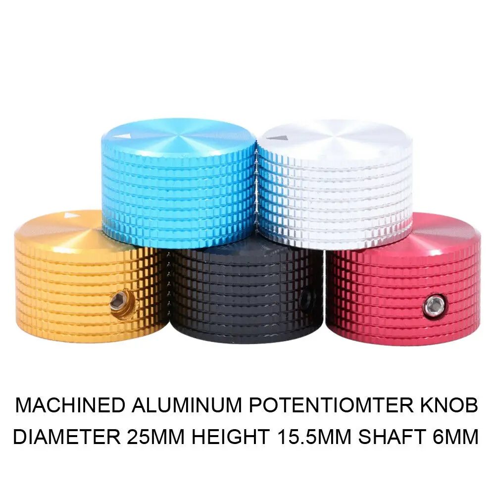 1Pc-Audio-Knop-25X15-5Mm-Gefreesd-De-Aluminium-Volumeknop-Potentiometer ...