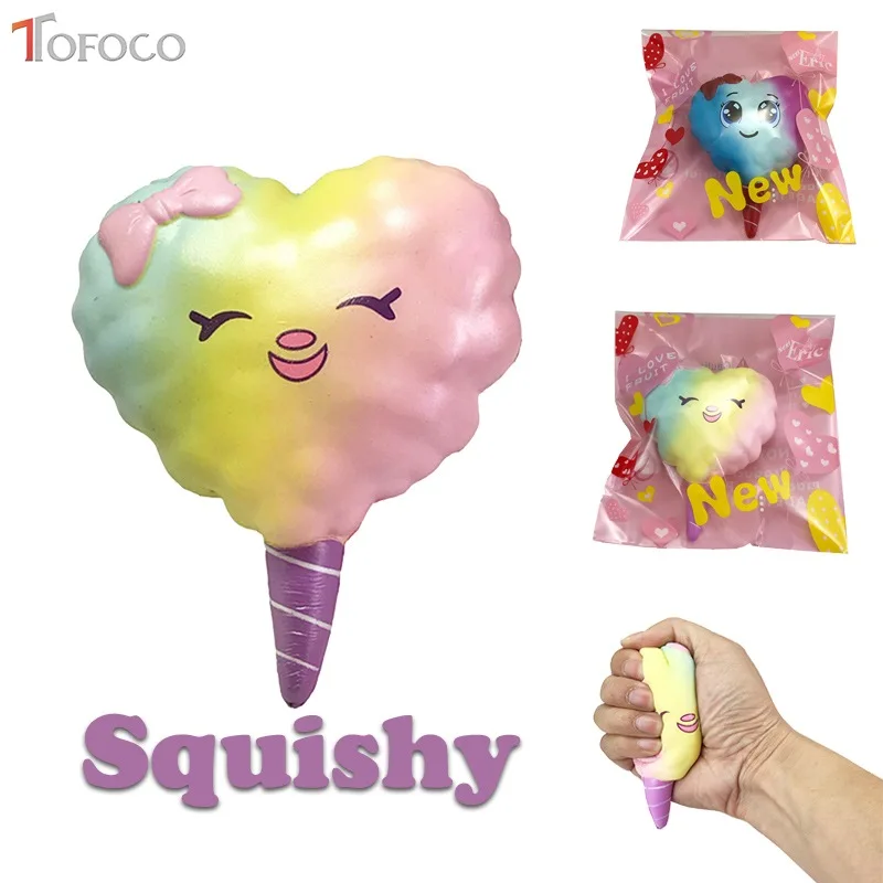 TOFOCO 13cm Slow Rising Spun Sugar Squishy Jumbo Squish Toys Kawaii ...