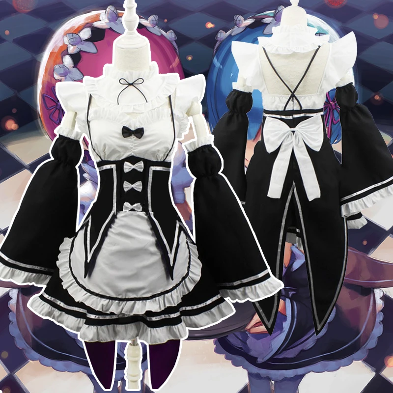 Re Zero Kara Hajimeru Isekai Seikatsu Ramu RAM Remu REM Maid Apron ...
