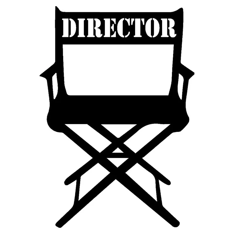 10.7X15.3CM MOVIE DIRECTOR CHAIR Vinyl Decal Black/Silver Car Sticker ...