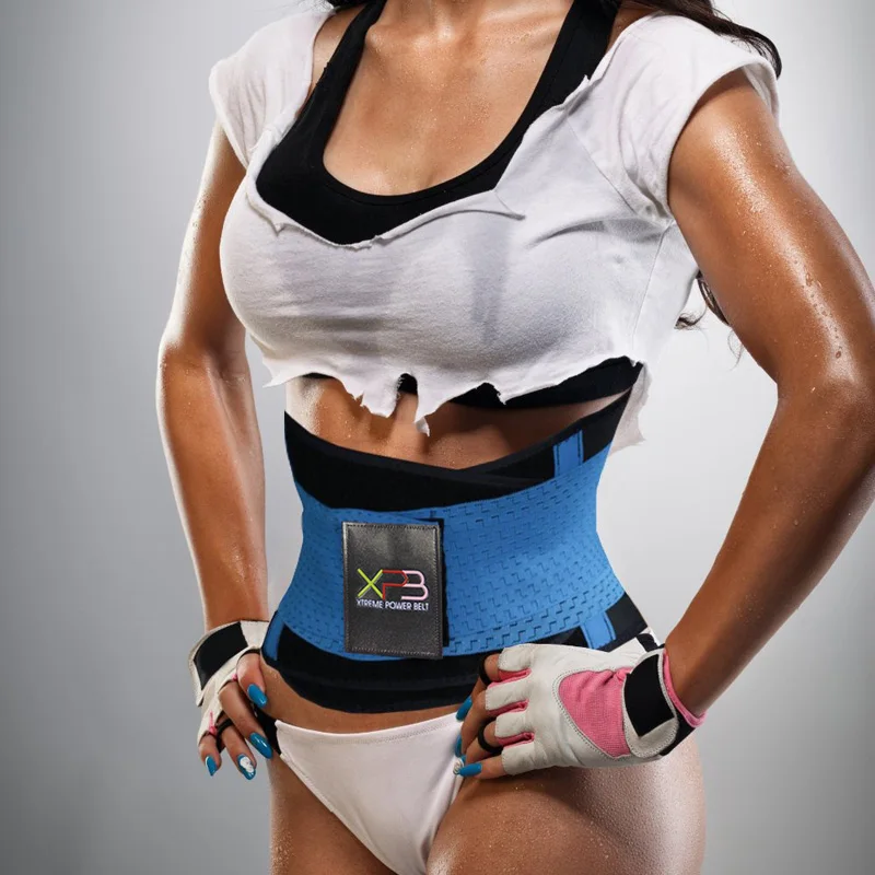 Blue Girls Latex Waist Trainer Tummy Control Women Waist Bodycon