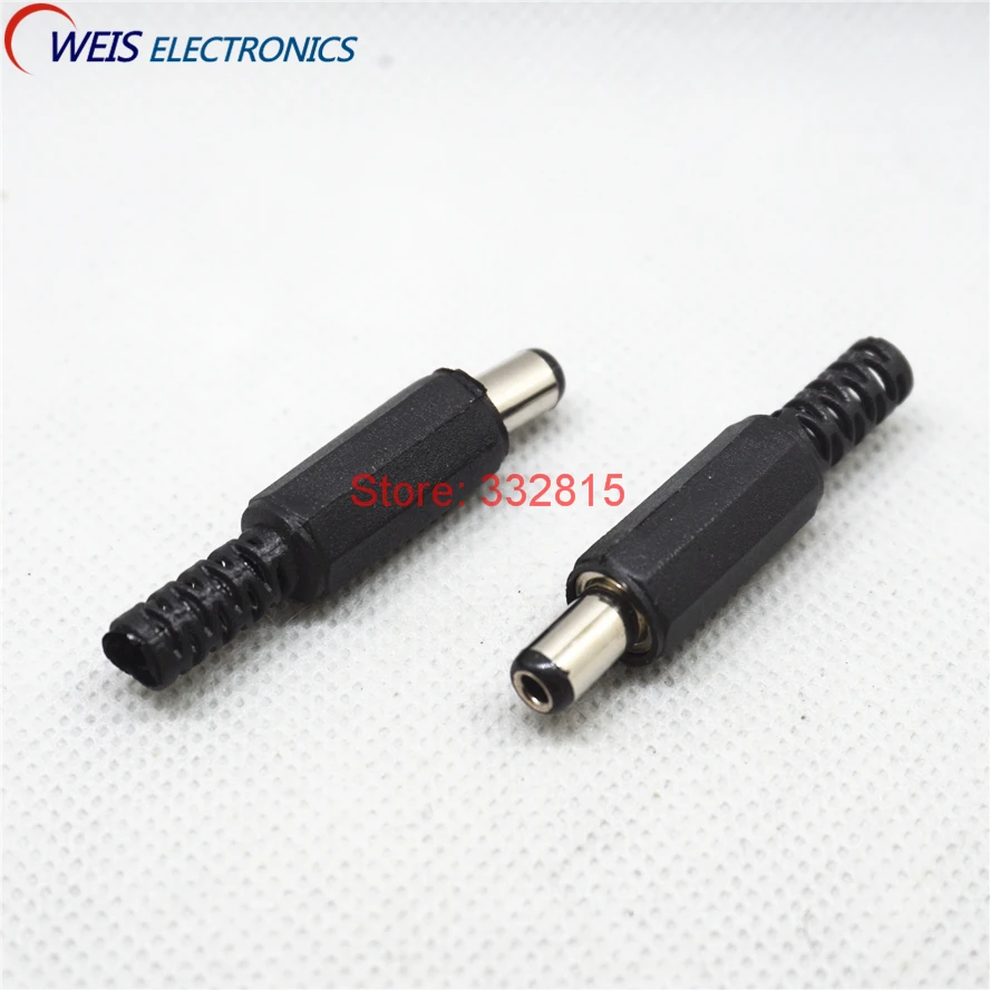 20PCS 5.5 * 2.5mm MALE DC SOCKET Power Plugs wire bonding Connector ...