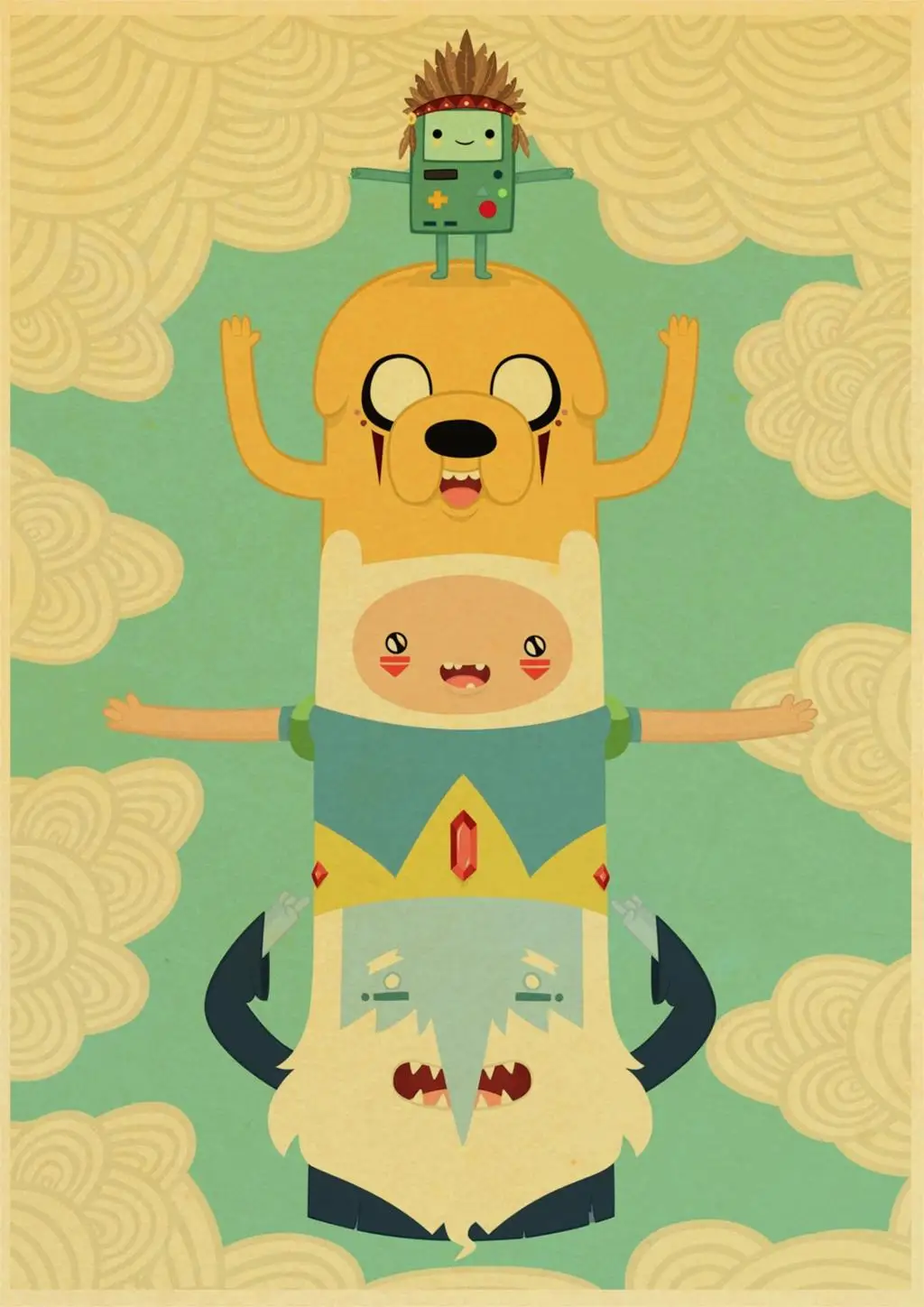 Adventure Time With Finn And Jake Cartoon Poster - KawaiiMerch.com