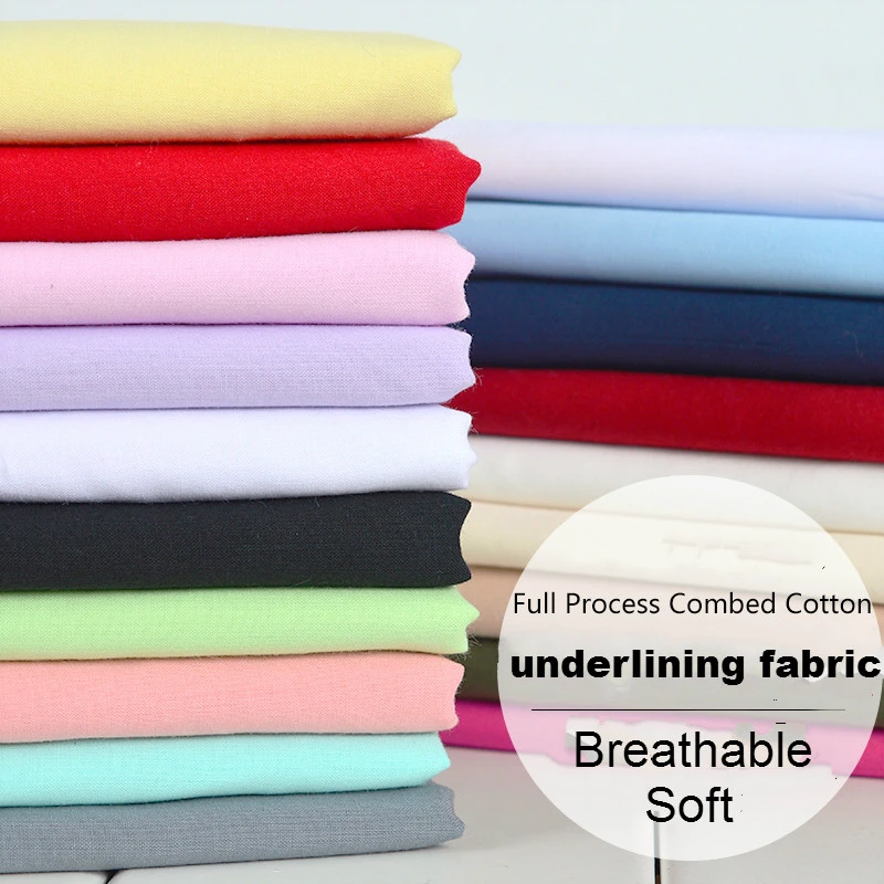 Combed Cotton Cloth Lined Clothing Lining Fabric For Shirt Sewing Diy ...
