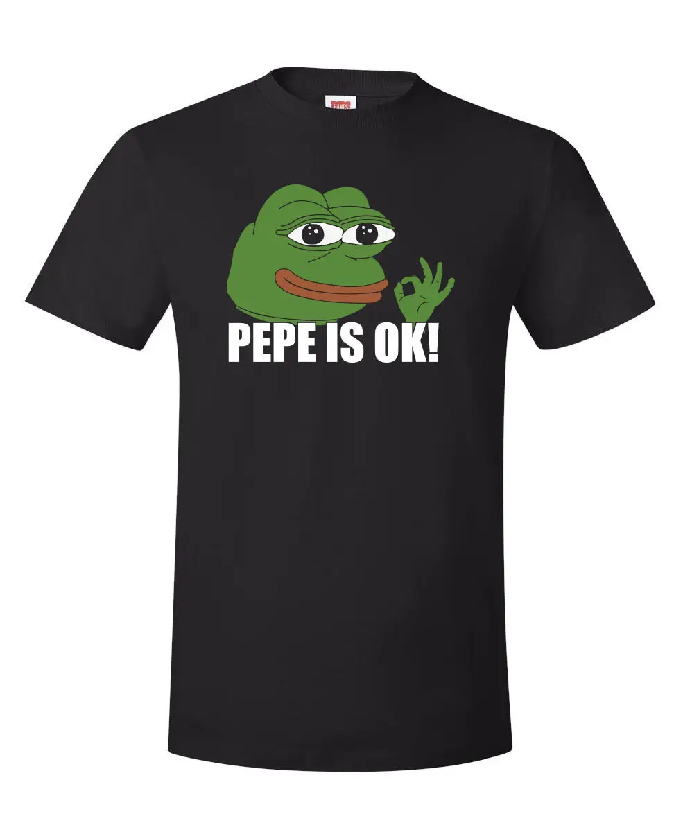 2017 New Arrival Funny Design T Shirts Casual Cool Pepe The Frog Is OK ...