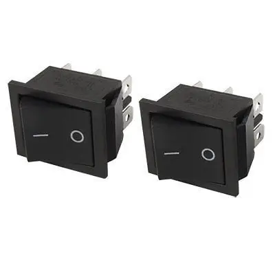 NEW!2pcs 6 Pin Solder Lug DPDT ON/ON Panel Mount Rocker Switch 6A/250V ...