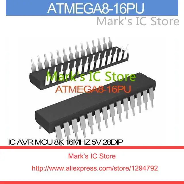 ATMEGA8 16PU IC AVR MCU 8K 16MHZ 5V 28DIP ATMEGA8 16 8 ATMEGA8 8 16 ...