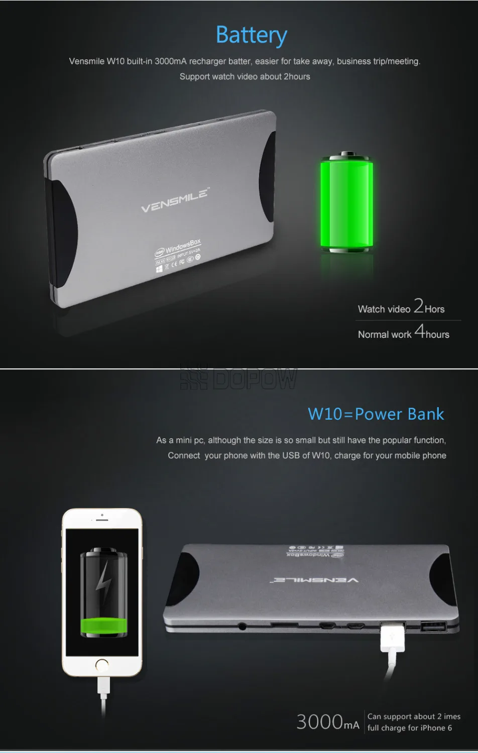 Hot Sale 64GB Version i8 MINI PC with windows 8.1 OS Intel Quad Core 1 ...