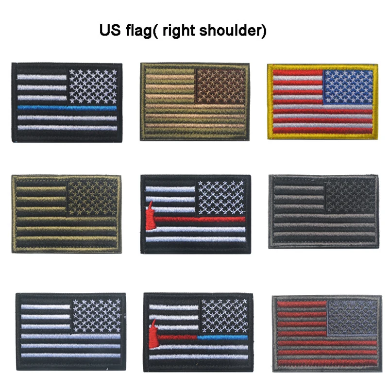 Embroidered USA Flag Patches Army Badge Tactical Military Patches ...