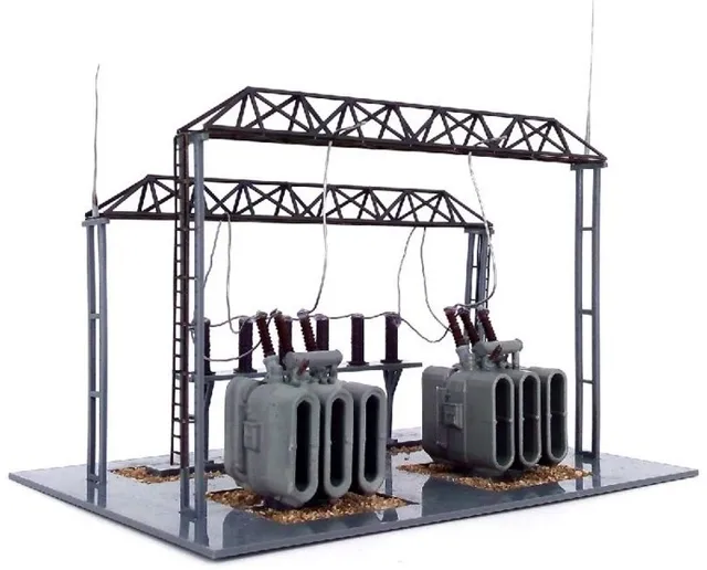 1:87 Model Train ho scale diy toy substation architectural sand table ...