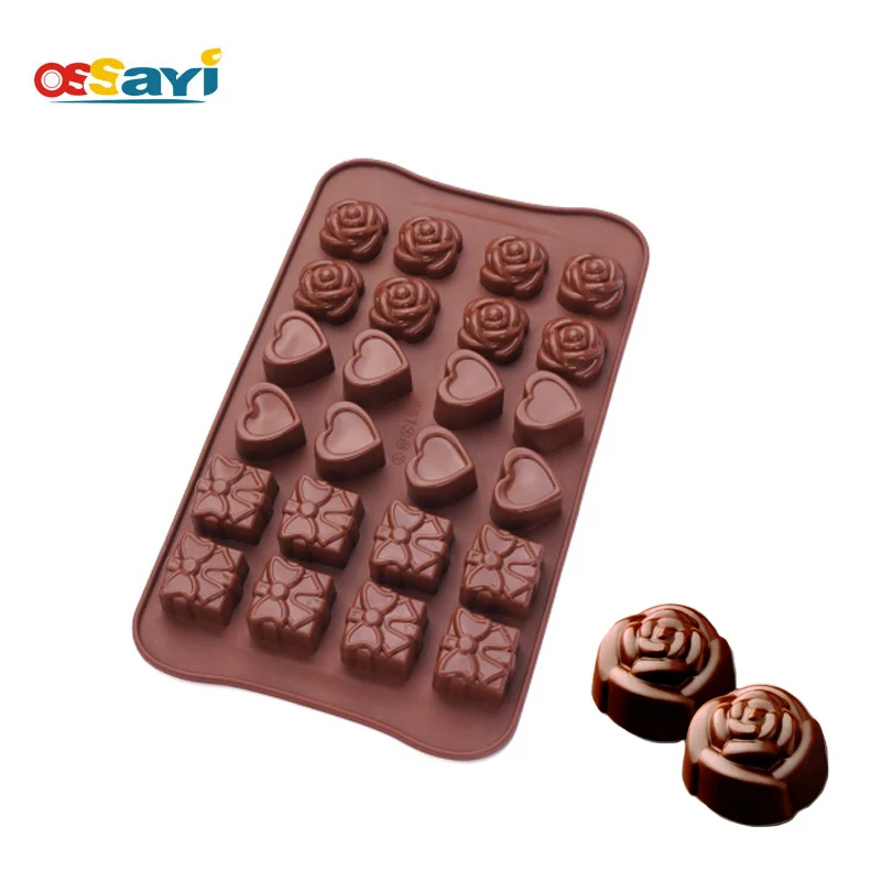 Chocolate Mold Cute Lovely Rose Silicone Moulds Fondant Cake Mold ...